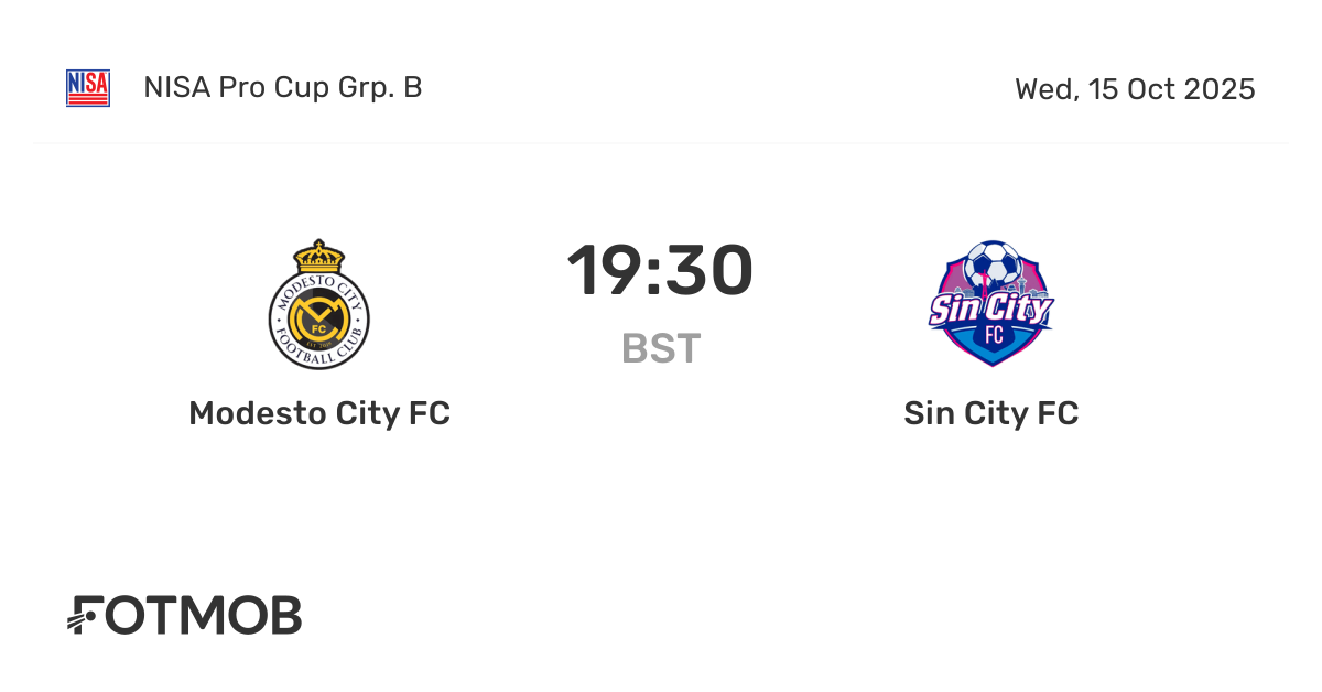 Modesto City FC vs Sin City FC - live score, predicted lineups and H2H ...