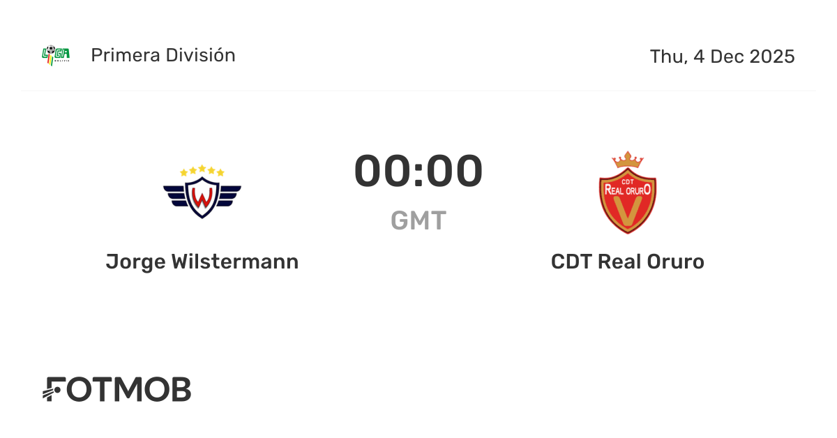 Jorge Wilstermann vs CDT Real Oruro - marcador en vivo, alineaciones ...