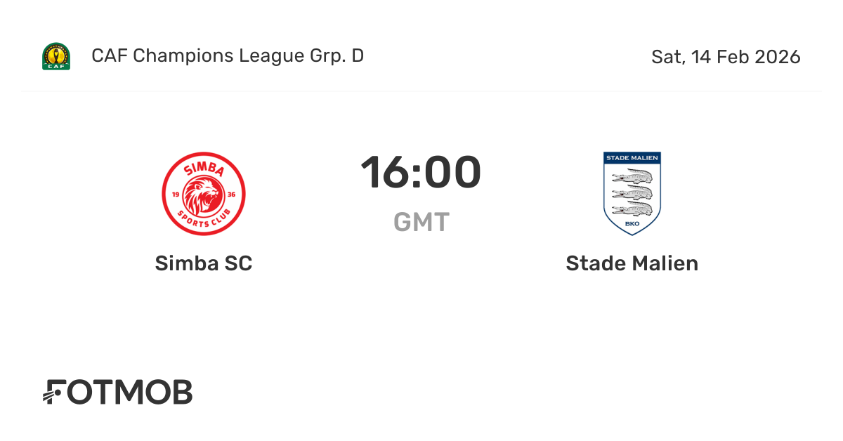 Simba SC vs Stade Malien - live score, predicted lineups and H2H stats