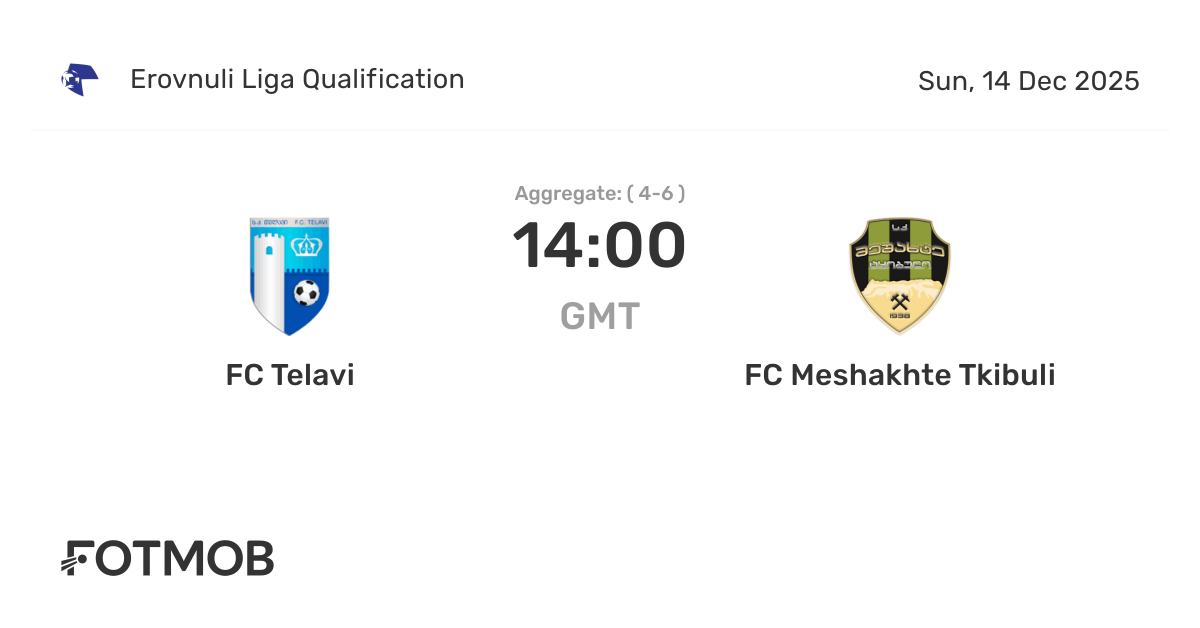 FC Telavi vs FC Meshakhte Tkibuli - live score, predicted lineups and ...