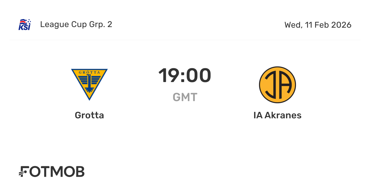 Grotta vs IA Akranes - live score, predicted lineups and H2H stats