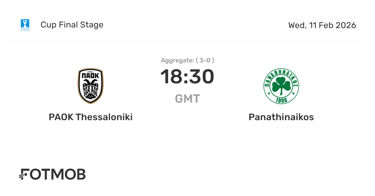 PAOK Thessaloniki vs Panathinaikos - live score, predicted lineups and ...