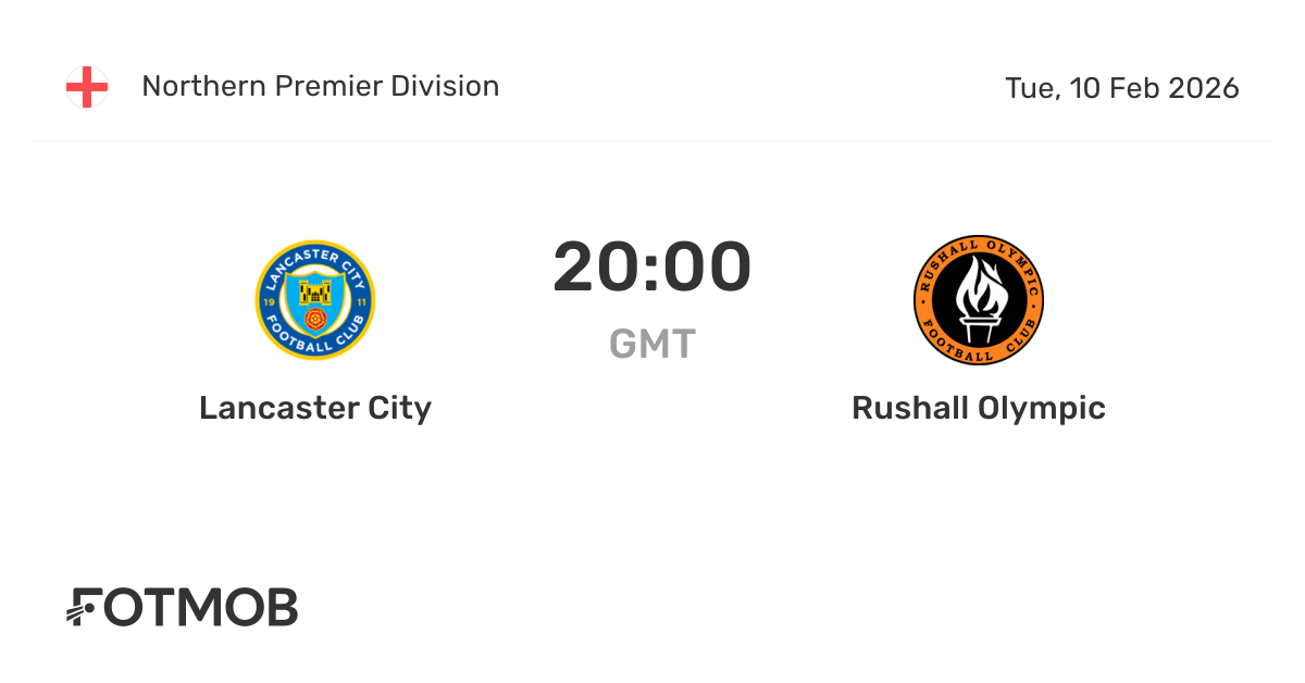 Lancaster City vs Rushall Olympic - live score, predicted lineups and ...