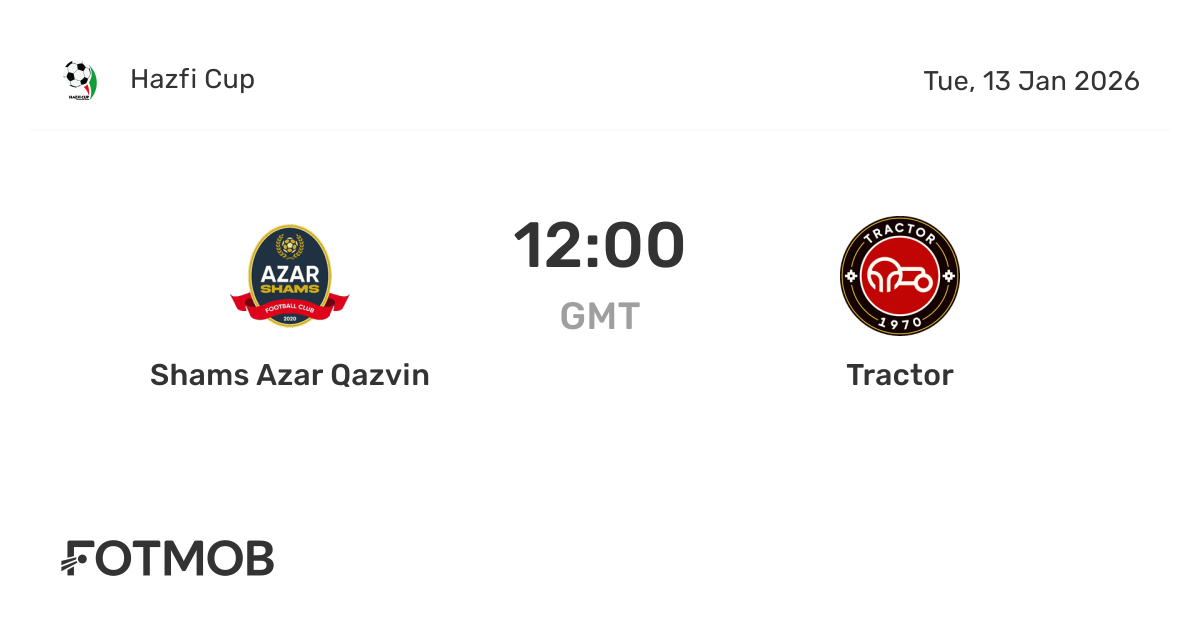 Shams Azar vs Tractor - live score, predicted lineups and H2H stats
