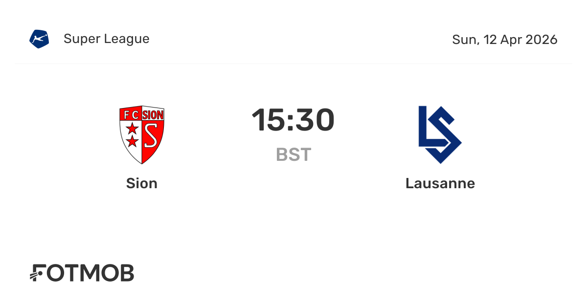 Sion vs Lausanne - marcador en vivo, alineaciones previstas y ...