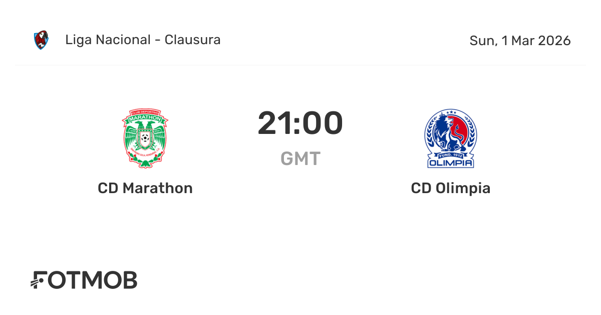 CD Marathon vs CD Olimpia - marcador en vivo, alineaciones previstas y ...