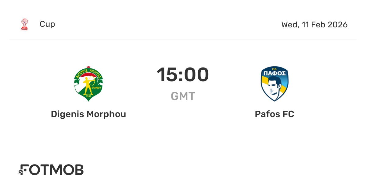 Digenis Morphou vs Pafos FC - marcador en vivo, alineaciones previstas ...