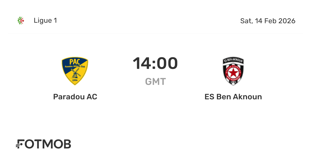 Paradou AC vs ES Ben Aknoun - live score, predicted lineups and H2H stats