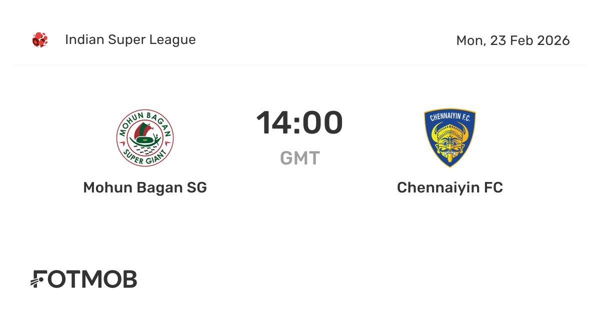 Mohun Bagan SG vs Chennaiyin FC - live score, predicted lineups and H2H ...