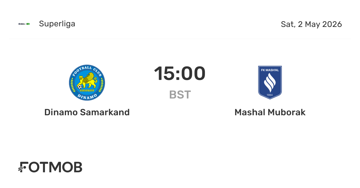 Dinamo Samarkand vs Mashal Muborak - marcador en vivo, alineaciones ...