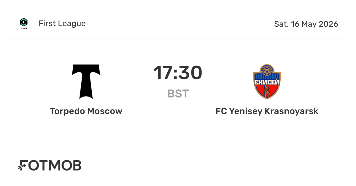 Torpedo Moscow vs FC Yenisey Krasnoyarsk - marcador en vivo ...