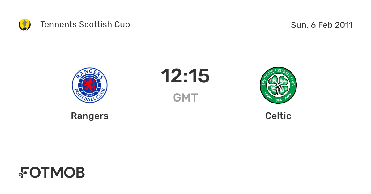 Rangers vs Celtic - live score, predicted lineups and H2H stats.